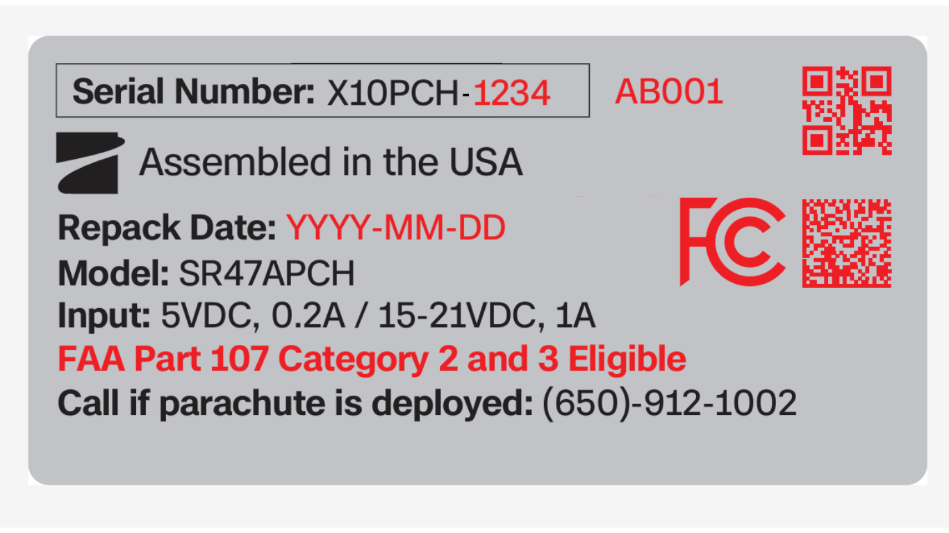 Skydio Parachute for Skydio X10: Operator Manual – Skydio